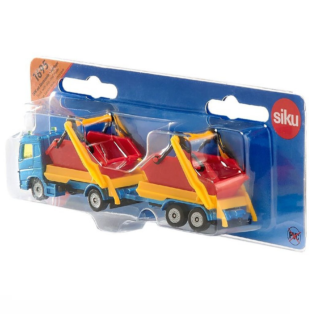 Siku 1695 Vrachtwagen + Puincontainer en Aanhanger - Allaz